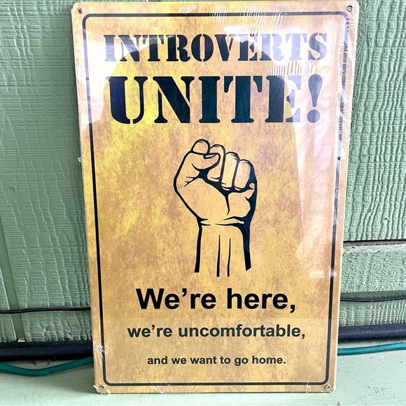 Wall Decor | New Introverts Unite Heavy Duty Steel Metal Sign | Poshmark